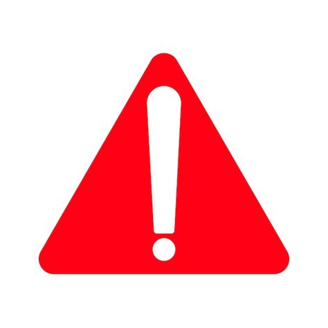 Signo de exclamación rojo señal de advertencia roja signo de exclamación Vector Premium