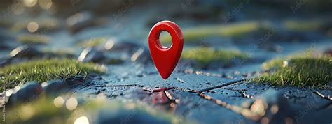 Animated 3d Game Sprite Of A Rotating Locator Pin Used For Map Navigation Or As A Destination