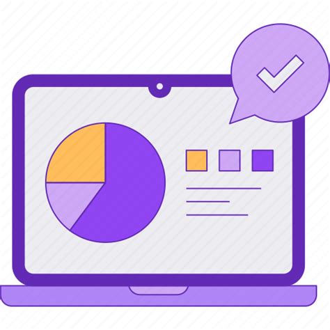 Laptop Analysis Statistics Computer Chart Technology Icon