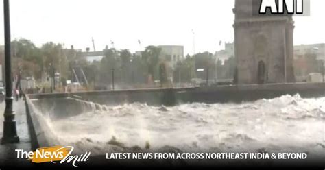 Cyclone Biparjoy Rough Sea Waves Seen In Mumbai High Tides Expected