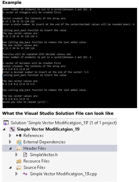 Modify The Simple Vector Class Template Included