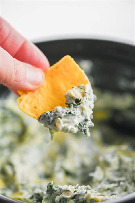 Crockpot Spinach Artichoke Dip Lifes Ambrosia