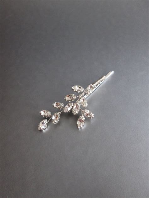 Bridal Hair Pin Swarovski Crystal Bobby Pin Wedding Crystal Etsy