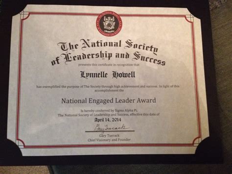 National Society Of Leadership And Success