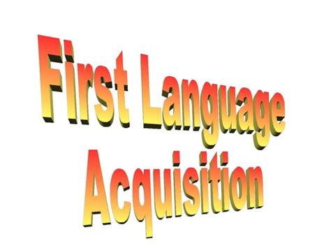 The Theories Of Language Acquisition Pptx