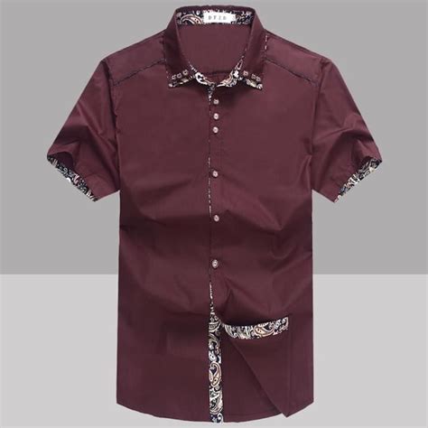 mode d été Chemise Manches Courtes Hommes rouge rouge Achat Vente