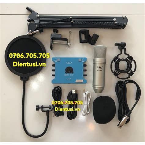Bộ Micro Thu Âm Livestrem Micro Isk At100 Chính Hãng Có Tem Mã Mạch Và