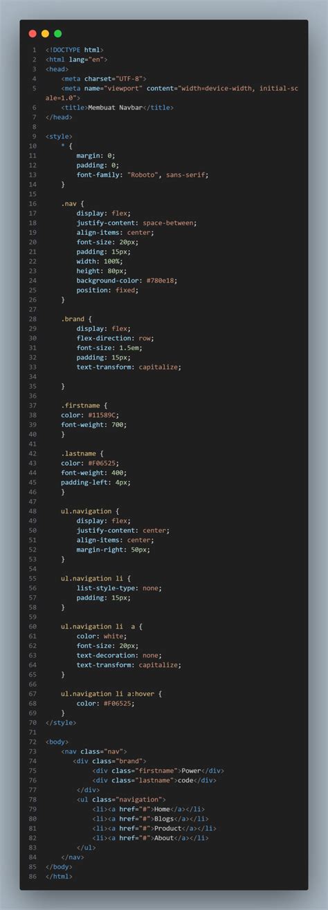 Membuat Navbar Menggunakan Html Dan Css Artikel Tentang It