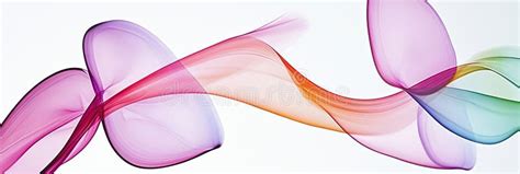 Abstract Flowing Colorful Wave Pattern On A White Background Design Element For Modern