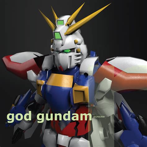 God Gundam Inspired Diy Cosplay Pepakura Foam Template Etsy