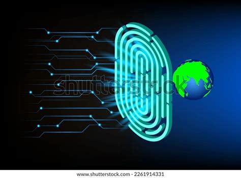 Graphics Image Data Security Access Fingerprint Stock Vector Royalty Free 2261914331