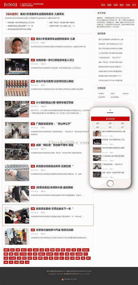 响应式博客新闻主题wordpress模板自适应手机端 Wp模板阁