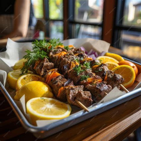 Premium Photo Lahem Meshwi Grilled Skewers Or Chunks Of Marinated And Seasoned Lamb Resulting