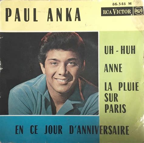Les Eps Français Paul Anka 1963 Fr Rca 86348 Uh Huh Stereo