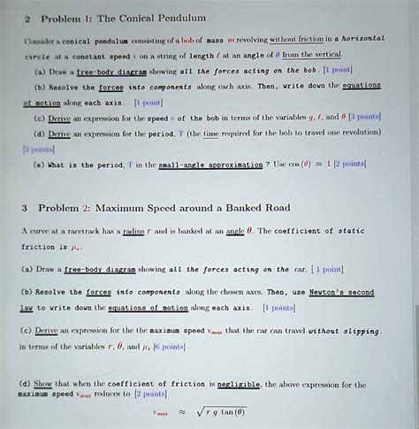 Texts 2problem 1 The Conical Pendulum Consider A Conical Pendulum Consisting Of A Bob Of Mass M