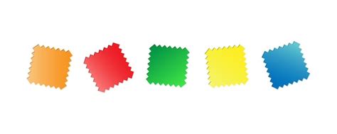 Premium Vector Set Of Colored Squares With Broken Triangular Edges