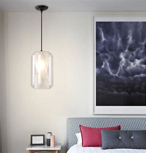 Белый простой креативный стеклянный светильник для бара Кофейни простая люстра Утюг Droplight