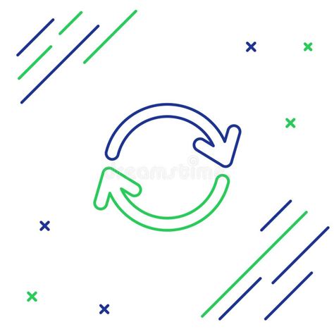Line Refresh Icon Isolated On White Background Reload Symbol Rotation Arrows In A Circle Sign