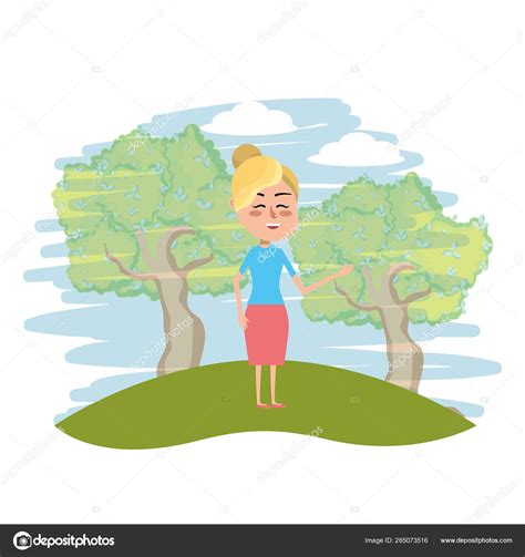 Cute Woman Cartoon Stock Vector By Stockgiu 265073516