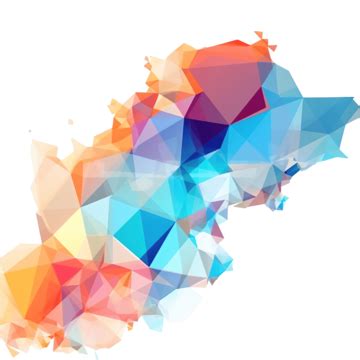 Abstract Colorful Low Poly Geometric Shapes Background Geometric