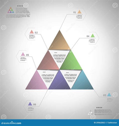 Infogrphic Triangle For Data Presentation Stock Vector Illustration Of Color Collection 29562062