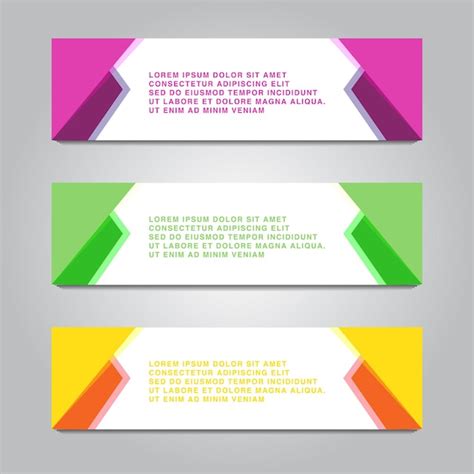 Premium Vector Geometric Horizontal Banner