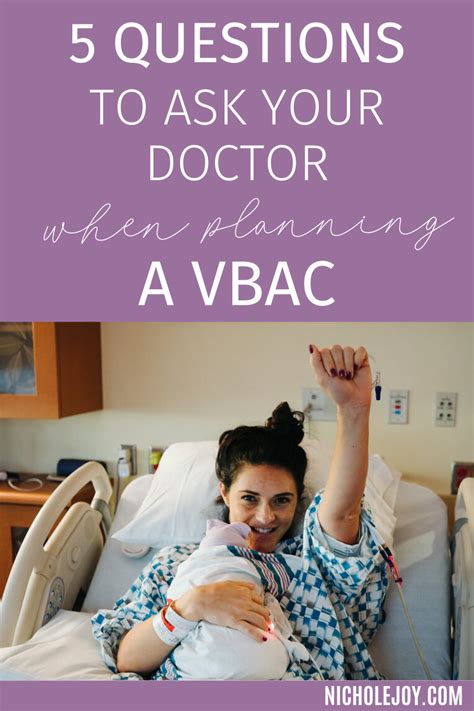 5 Questions To Ask Your Doctor When Planning A Vbac — Nichole Joy