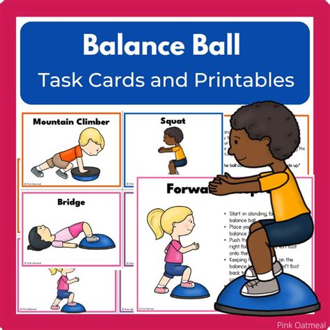 Exercise Task Card Bundle 2 Pink Oatmeal Shop