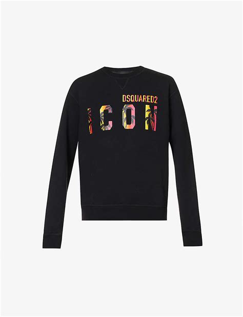 DSQUARED2 - Icon branded-print cotton-jersey sweatshirt | Selfridges.com