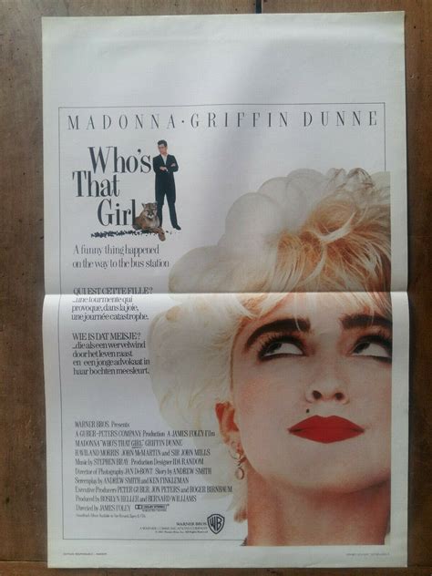Belgian Poster Whos That Girl James Foley Griffin Dunne Madonna Cinead
