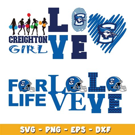 Creighton Bluejays Love Bundle Svg Creighton Bluejays Logo Svg Ncaa