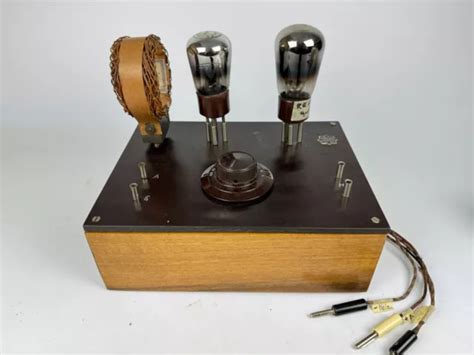 EIGENBAU RÖHREN EMPFÄNGER Röhrenradio mit alten 20er Jahre Bauteilen