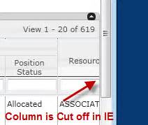 Jquery Jqgrid Columns Getting Cut Off In Ie Scroll Bar Shows Up But Fine No Scroll Bar In