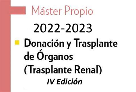 Donación Y Trasplante De Órganos Trasplante Renal Iv Edición Satot