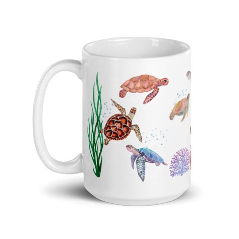Sea Turtle Mug Ocean Turtle Lover T Aquatic Life Beach Lover