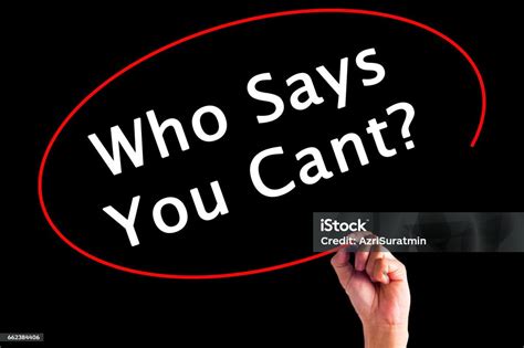 손 글 누가 말한다 당신은 캔 트 투명 한 보드 위에 표시와 함께 개념과 주제에 대한 스톡 사진 및 기타 이미지 개념과 주제 개성 개념 격려 Istock