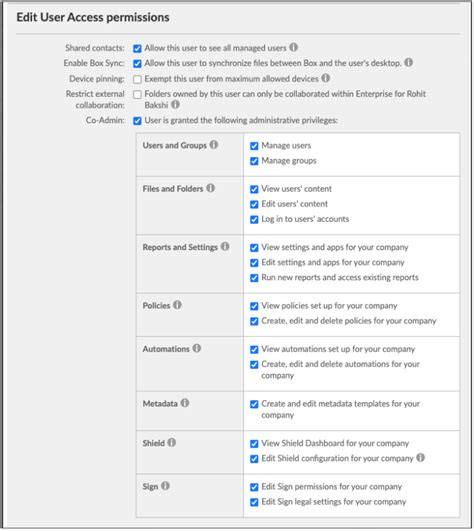 Granting And Modifying Co Admin Permissions Box Support