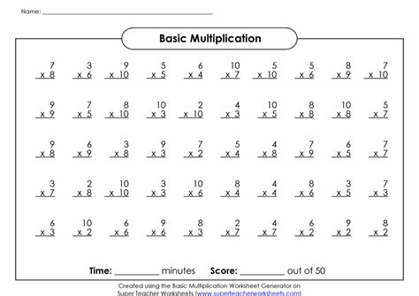 Multiplication Worksheets Super Teacher Printable Worksheets