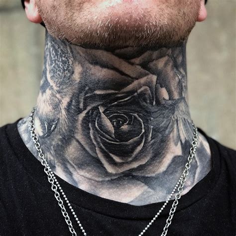 Flower Throat Tattoos