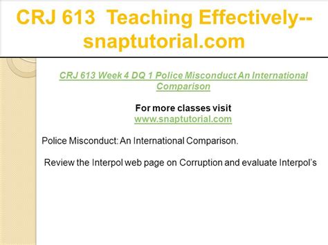 Crj 613 Teaching Effectively Ppt Download