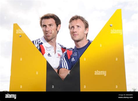 Rowing Brothers Mark Hunter Mbe Left And Ross Hunter Prepare For 2012 Olympics At Start On