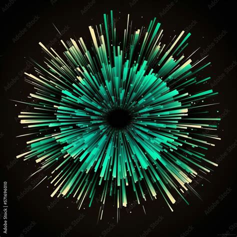 Abstract Vector Explosion Lines Equalizer Pattern Circle Shape In Blue