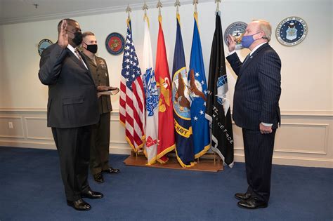 New Defense Secretary Arrives At Pentagon Convenes COVID Meeting U S