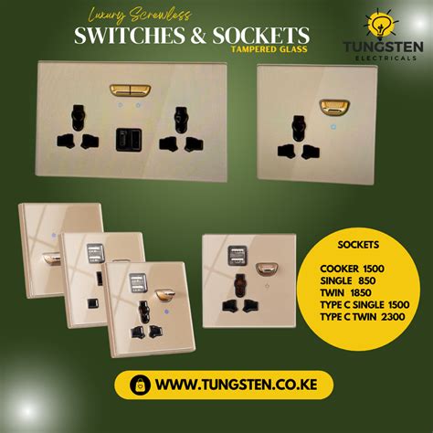 13a Single Luxury Tempered Glass Gold Socket Universal Port