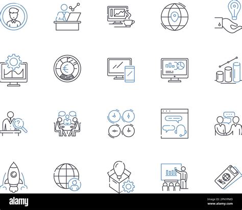 Venture System Line Icons Collection Investment Risk Taking