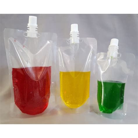 Jual Plastik Standing Pouch Dengan Tutup Botol Minuman Isi 25 Lembar