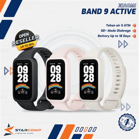 Jual Xiaomi Smart Band 9 Active Smartband 1 47 TFT Display Mi Band 9 5ATM Waterproof Hitam