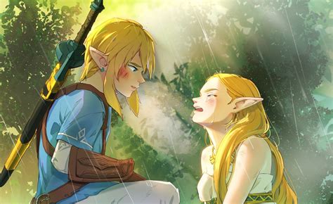 Zelda And Link In The Legend Of Zelda Tears Of The Kingdom Hd Wallpaper By Booriboori
