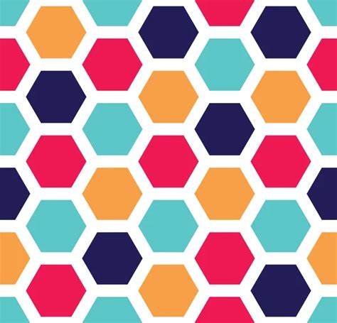 Retro Geometric Hexagon Seamless Pattern Stock Vector Heizel 21902255