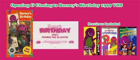 Opening And Closing To Barneys Birthday 1999 Vhs Custom Time Warner